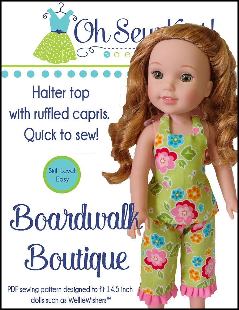 Wellie Wishers Doll Clothes Sewing Pattern - 14.5 Inch Doll Clothes ...