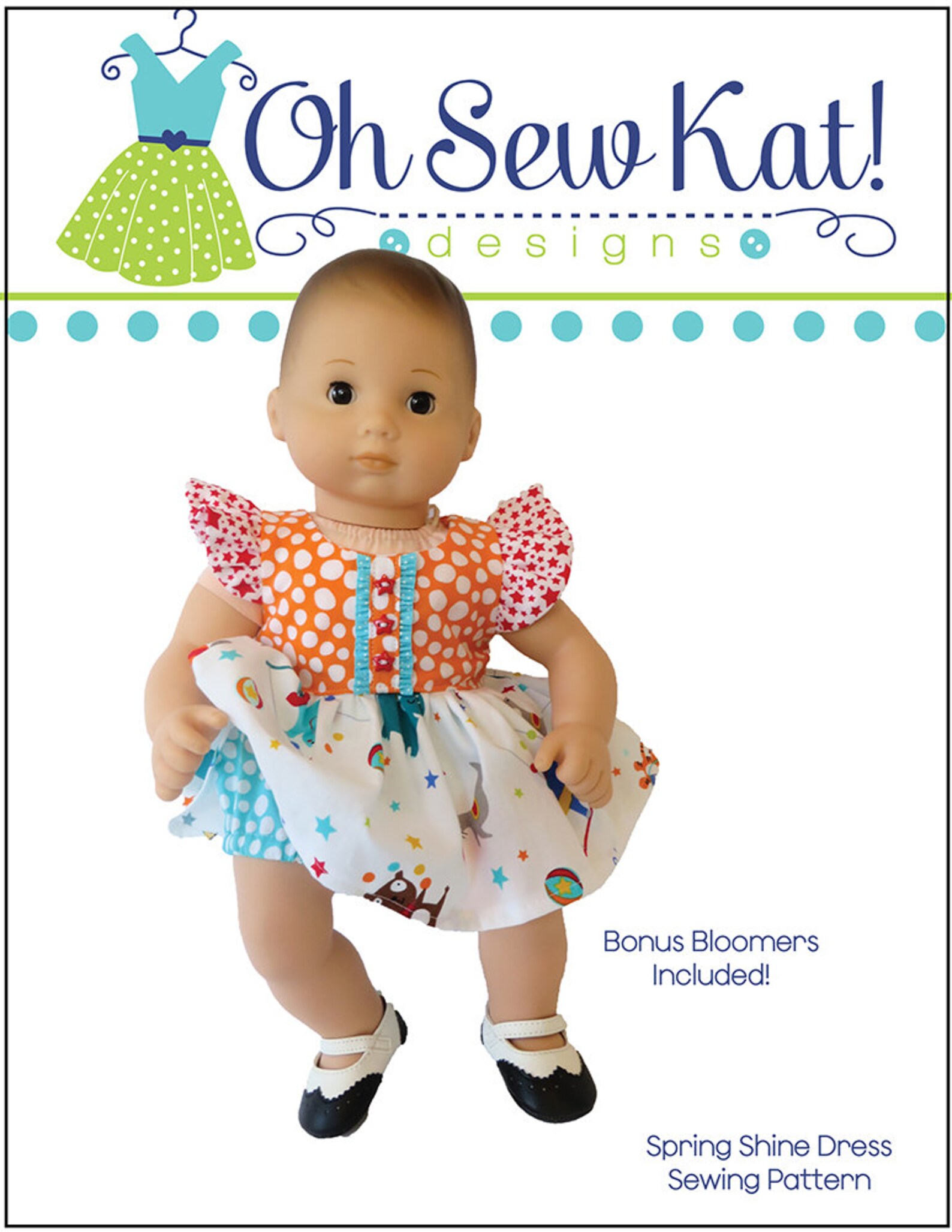 Doll Clothes Sewing Pattern for 15 Inch Baby Doll Clothes - Flutter ...