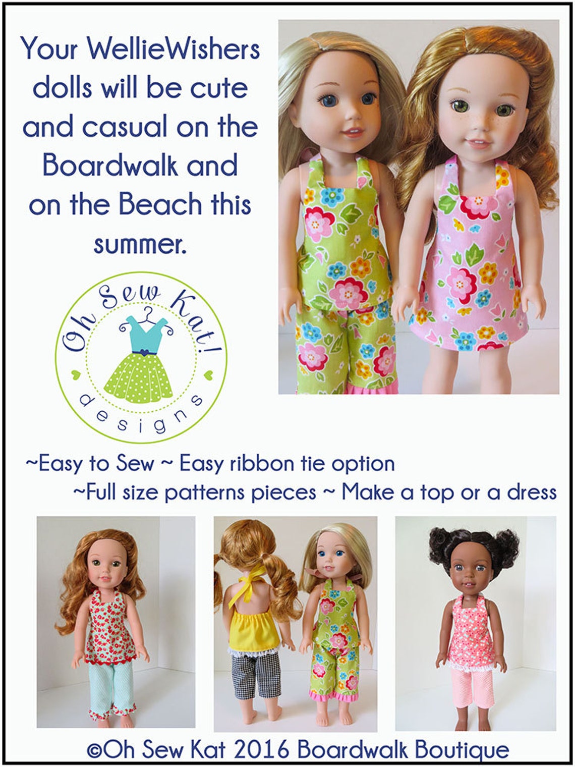 Wellie Wishers Doll Clothes Sewing Pattern - 14.5 Inch Doll Clothes ...