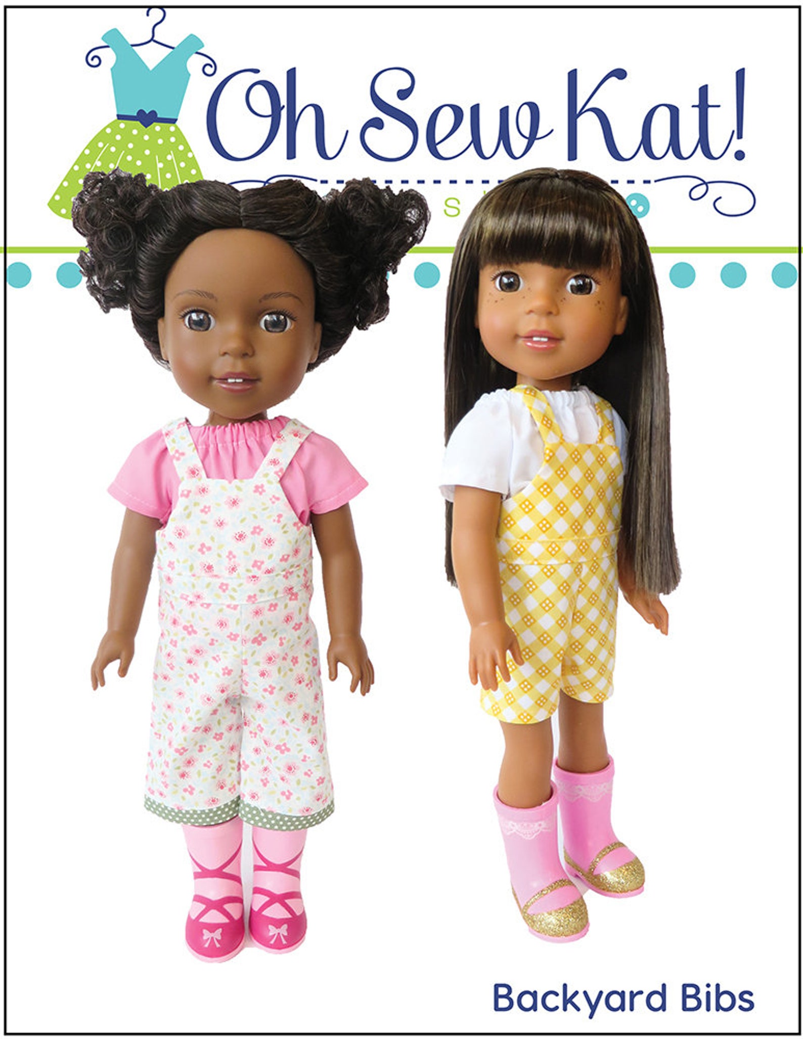 14 Inch Doll Clothes Sewing Pattern Overalls and Peasant Top - Etsy