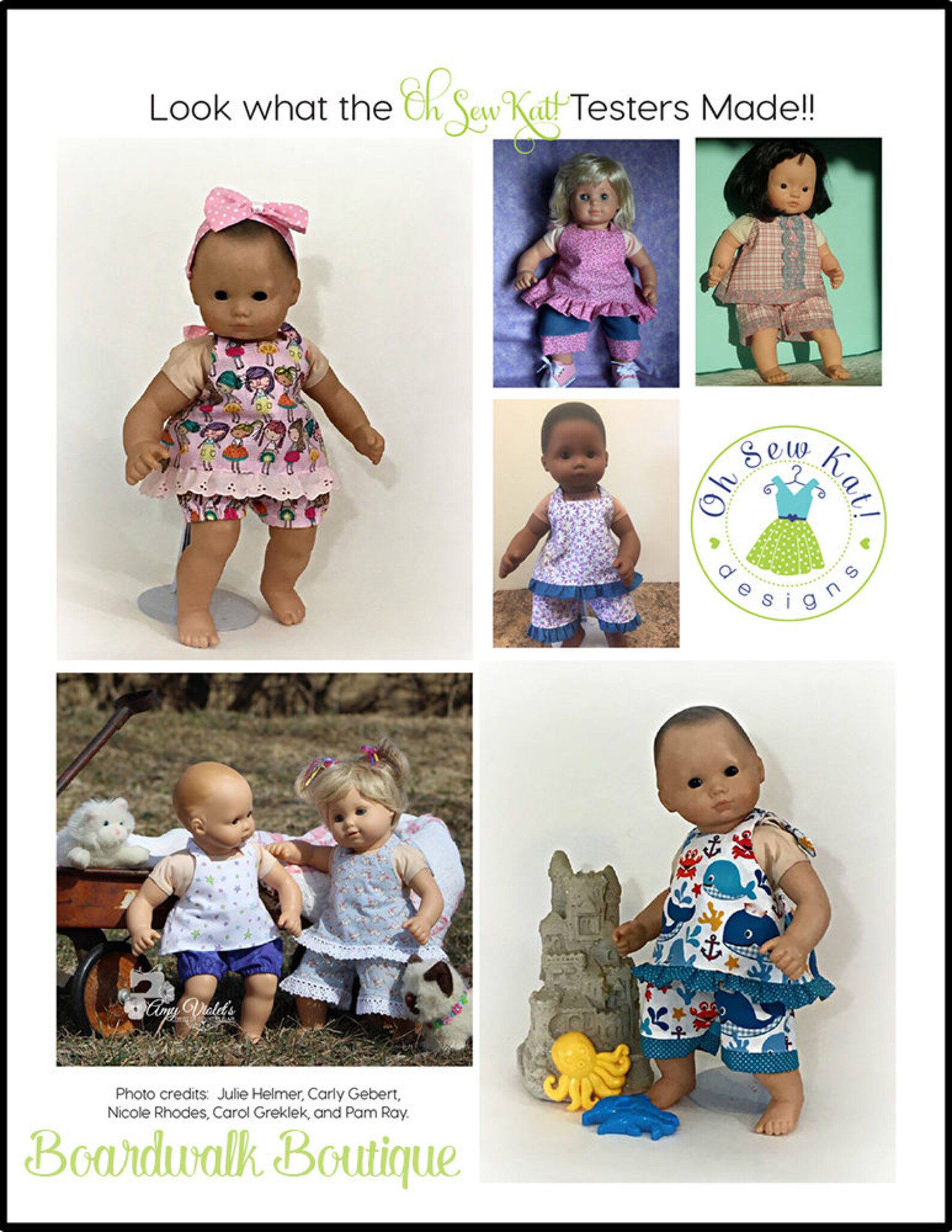 Bitty Baby Doll Clothes Printable Sewing Pattern - 15 Inch Baby ...