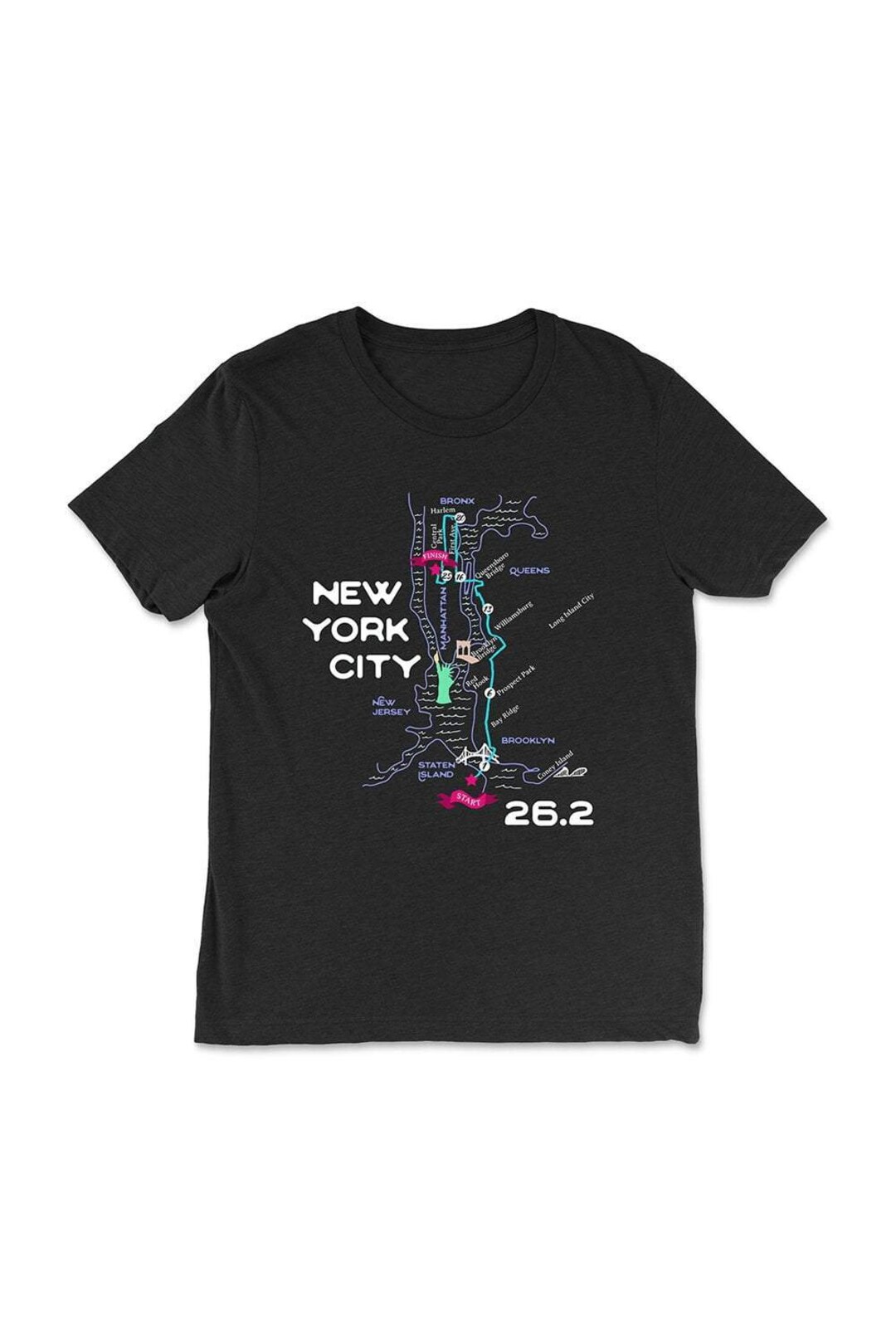 NYC Marathon Map T-shirt - Etsy