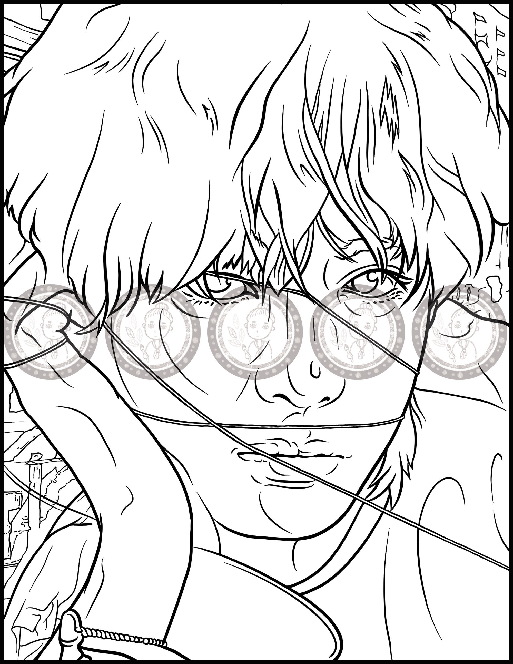 BTS V Coloring Book Pages_printable Coloring Sheet_hand Drawn_digital ...