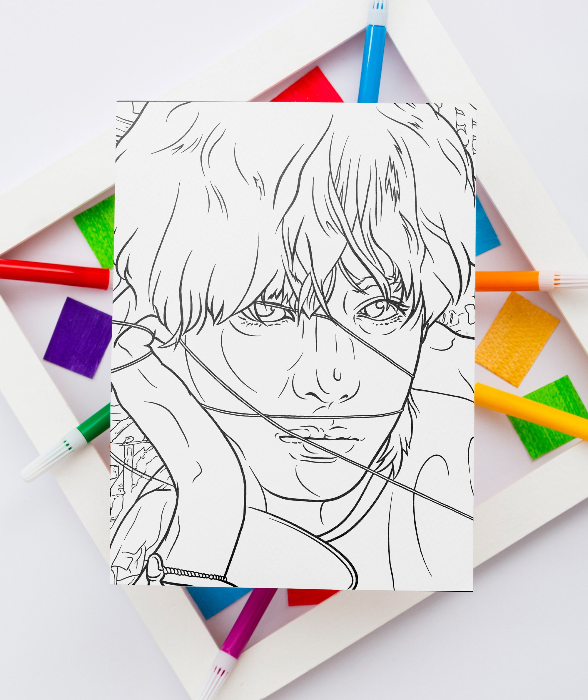 BTS V Coloring Book Pages_printable Coloring Sheet_hand Drawn_digital ...