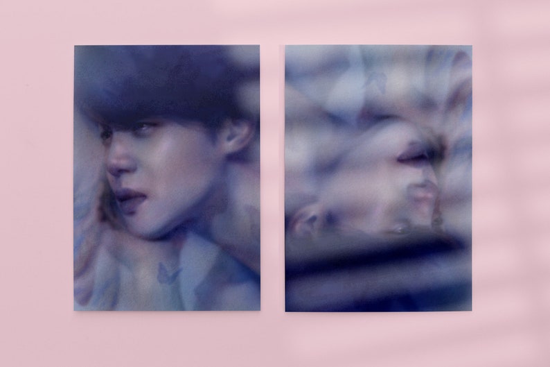 BTS JIMIN Original Digital Illustration Artwork on Canvas Texture_agustd Portrait_printable Wall ...