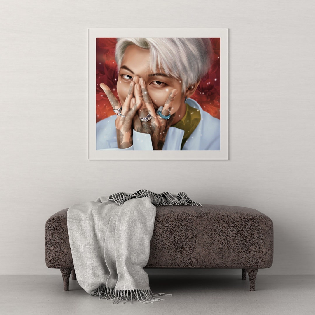 BTS RM Original Digital Painting_printable Wall Art_bts Fanart Print ...