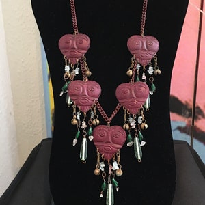Vintage Face Necklace, Face Jewellery, Face Necklace, Divine Rare ...
