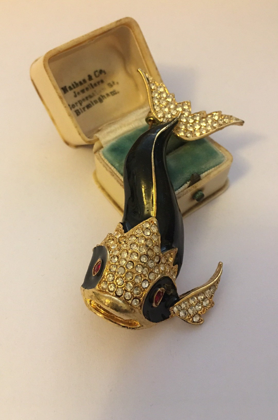 Vintage Fish Brooch, Fish Brooch, Costume Fish Brooch, Gold Fish Brooch ...