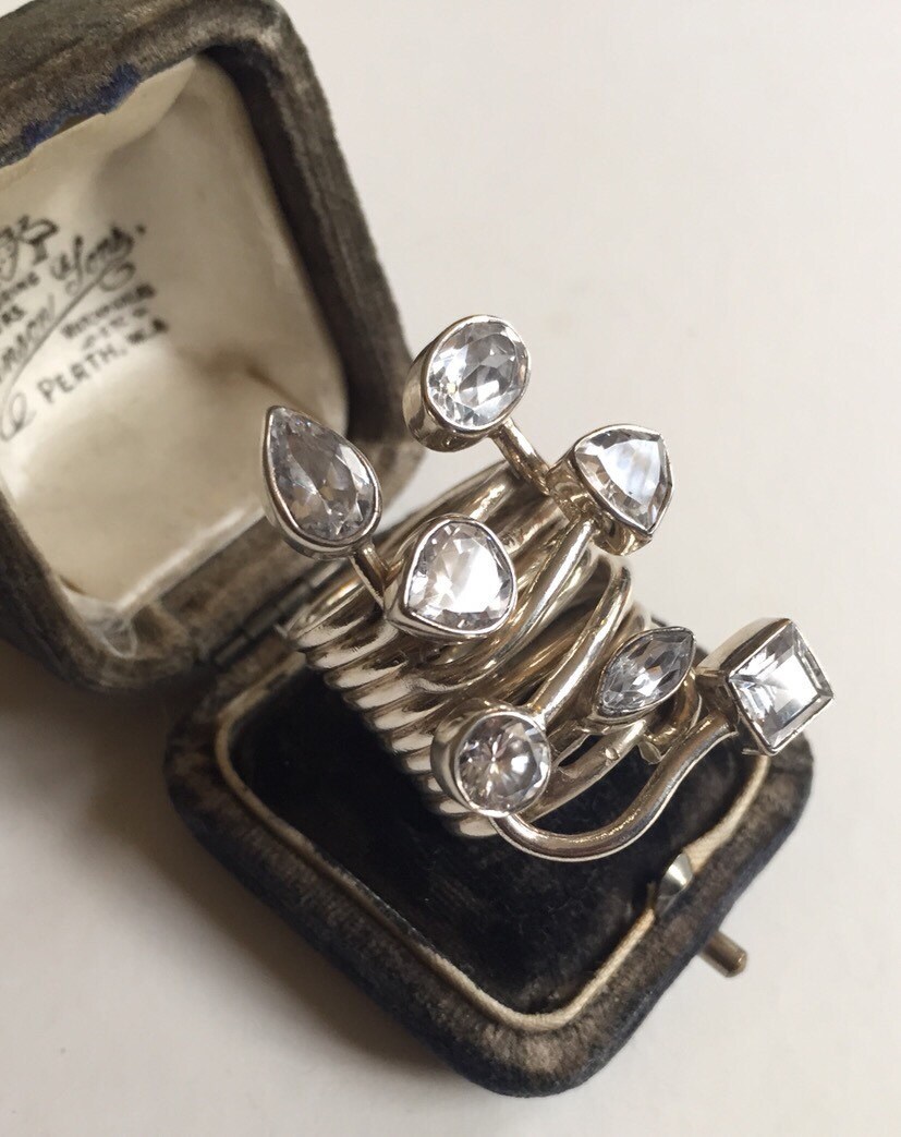 Vintage Silver Cocktail ring, fantastic statement piece