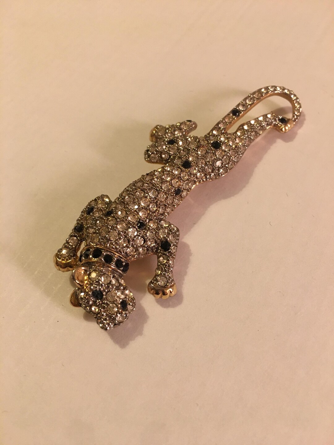 Vintage Carolee Panther Brooch, Rhinestone Animal Pin - Etsy
