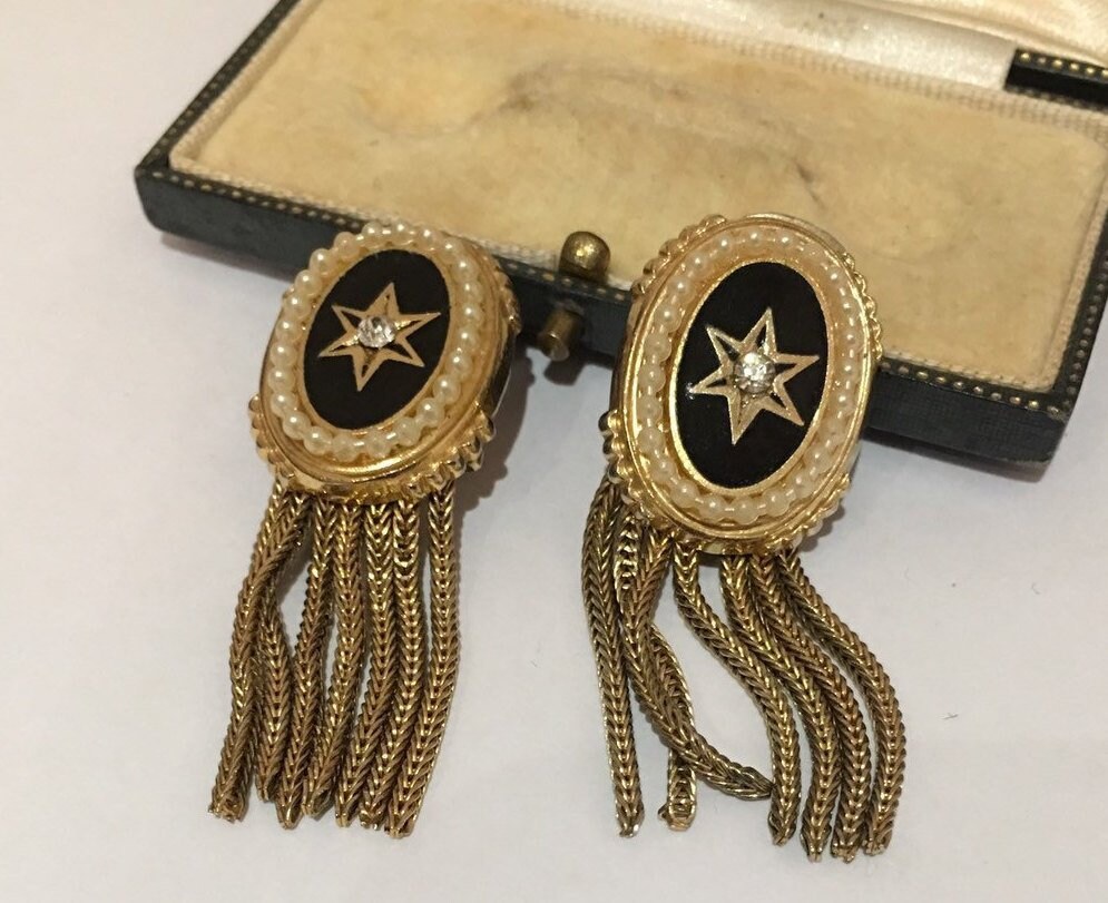 Vintage Star Earrings, Vintage Star Gold Earrings, Star Earrings ...