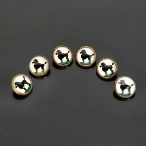 A Magnificent Set of Victorian Essex Glass Poodle Buttons, Vintage ...