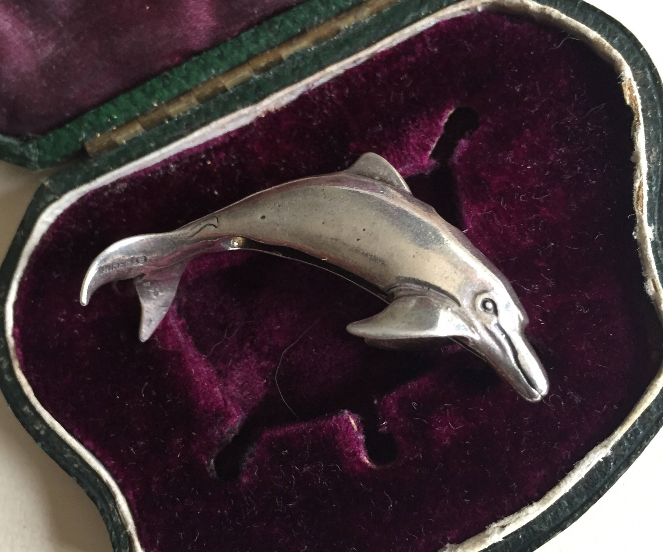 Vintage Dolphin Pendant, Dolphin Pendant, Dolphin Jewellery, sterling ...