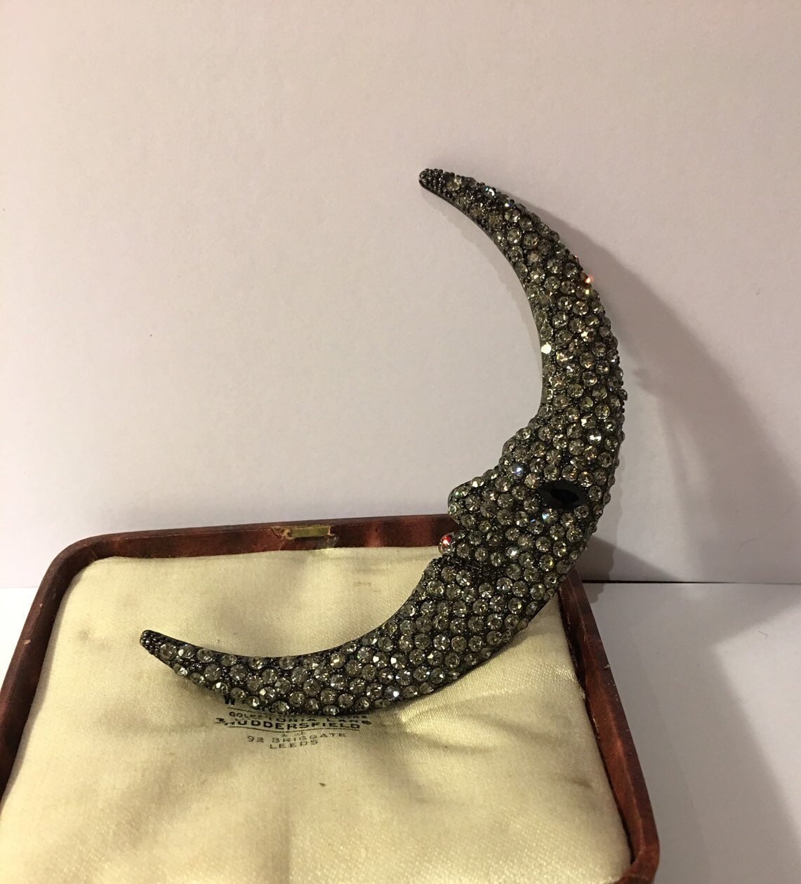 Vintage Moon Brooch, Silver Moon Brooch, Moon Brooch, Moon jewellery ...