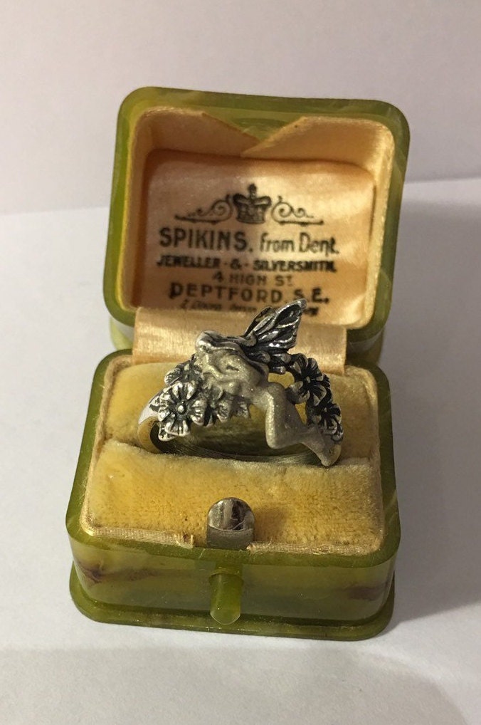 Vintage Goddess Ring, Vintage Silver Fairy Ring, Fairy Silver Ring ...