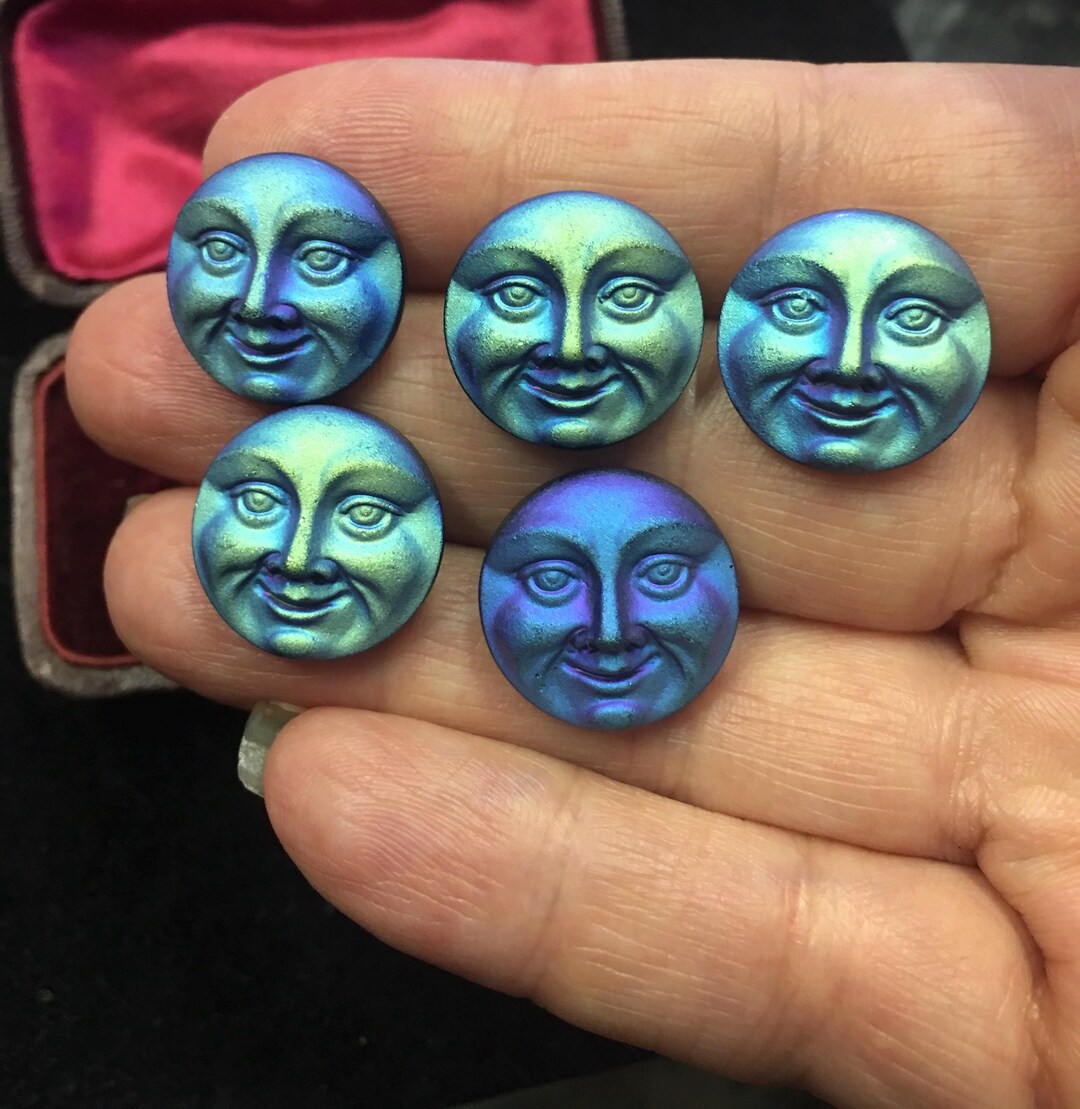 Vintage Man in the Moon Buttons, Moon Face Buttons, Man in the Moon ...