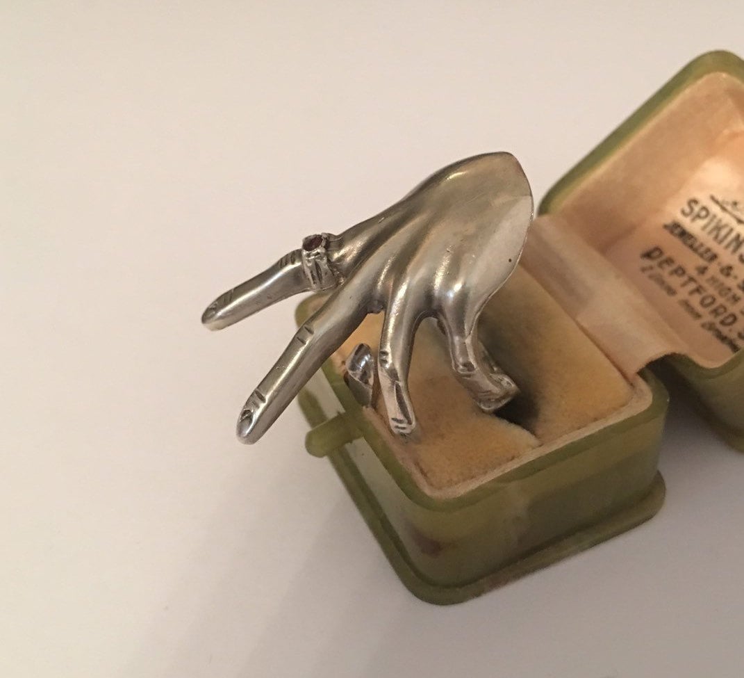 Vintage Hand Ring, Silver Hand Ring, Hand Ring, Hand Jewellery, Hand ...