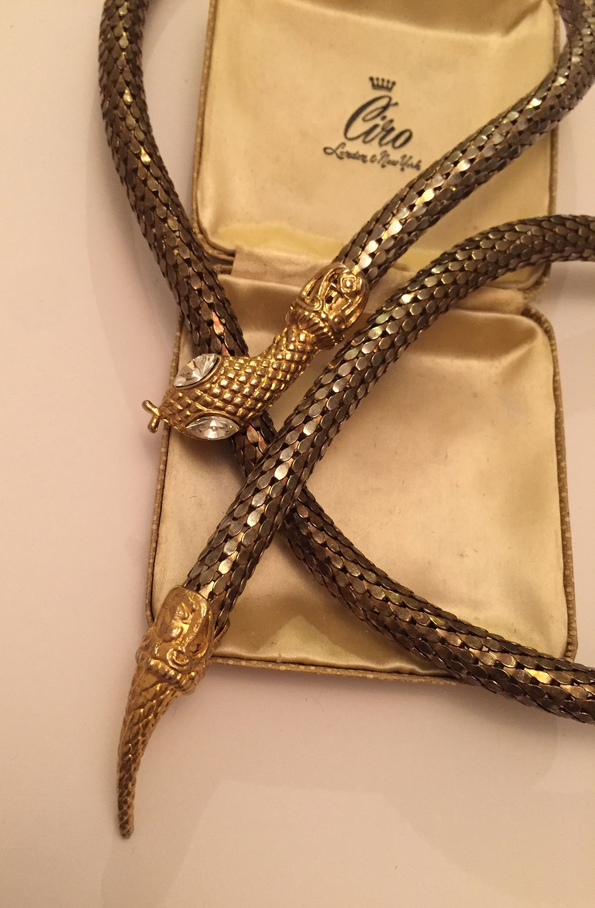 Snake Necklace, Vintage Gold Snake Necklace, Snake Jewellery, snake ...