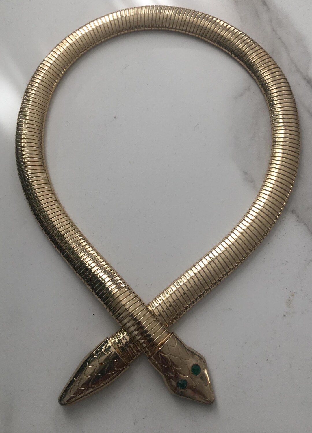 Vintage Gold Snake Necklace, Costume Snake Jewellery, Rare Design Piece ...