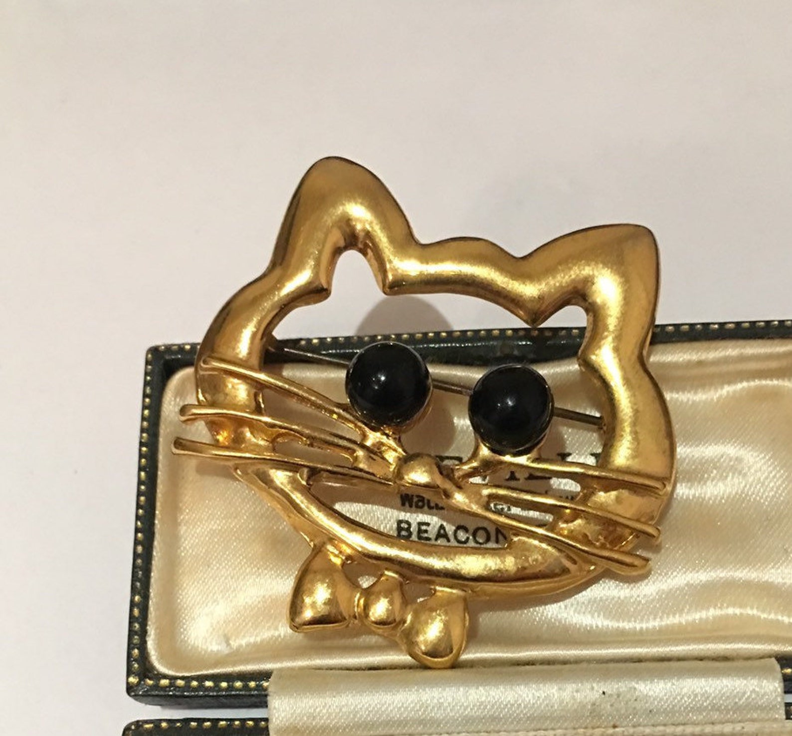 Vintage Cat Brooch Gold Cat Brooch Cat Jewellery Cat Pin - Etsy