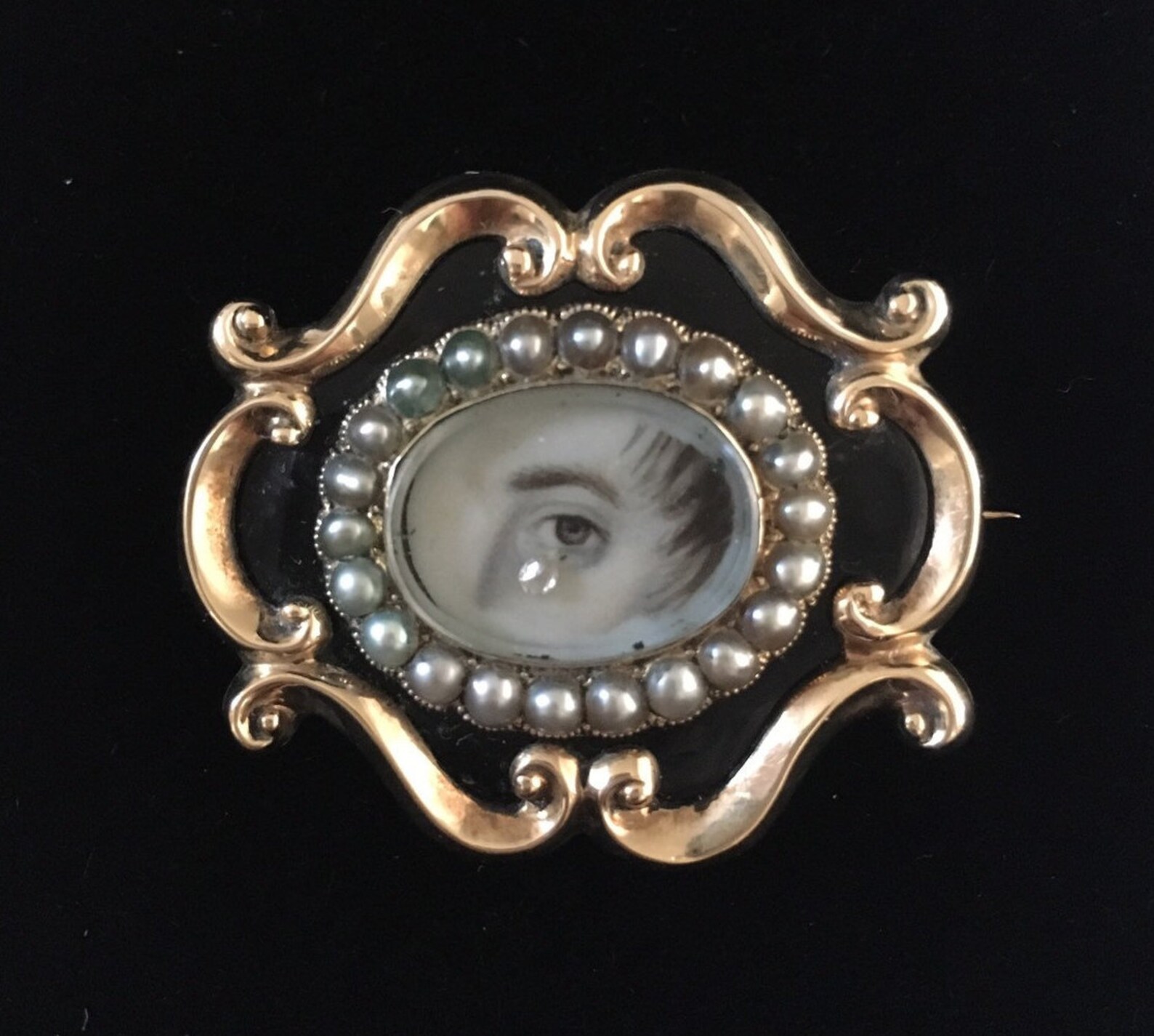 Antique Eye Brooch Gold Eye Brooch Eye Jewellery Antique Etsy