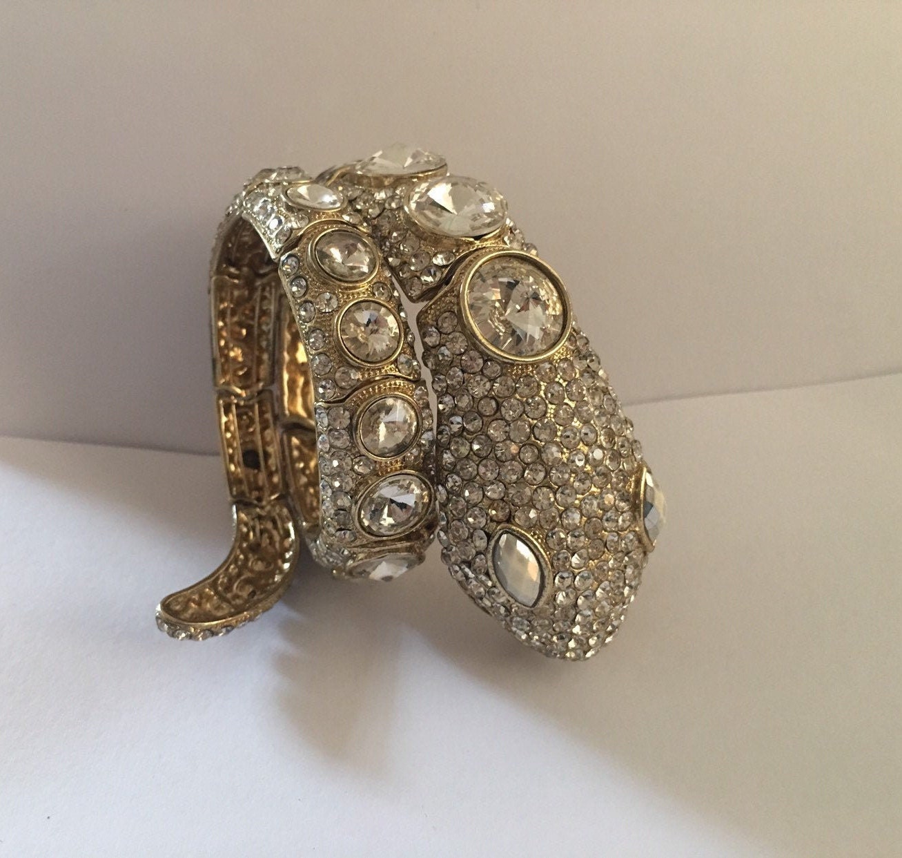 Vintage Snake Bracelet, Snake Bracelet, Vintage Snake Bangle, Reptile ...