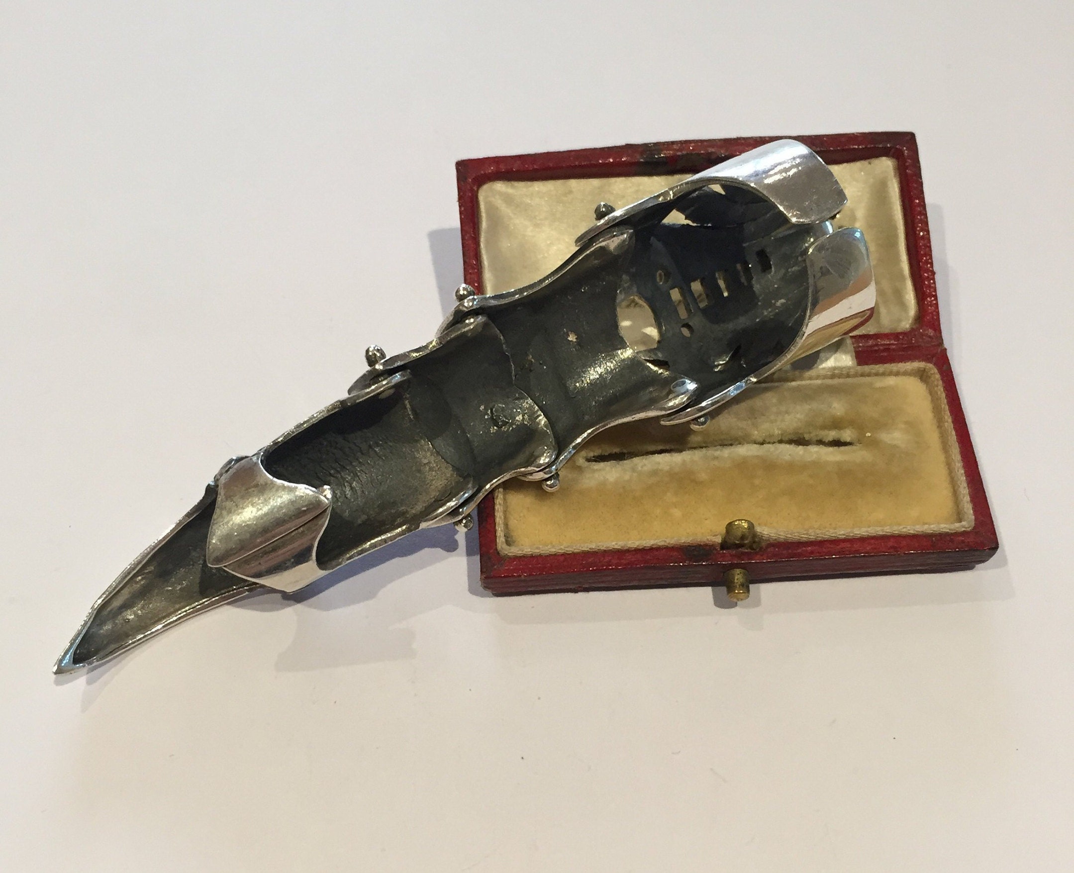 Silver Claw Ring, Vintage Claw Ring, Full Finger Steampunk Ring, Gothic ...