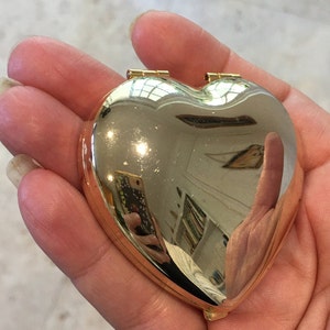 Vintage Compact, Heart Compact, Gold Compact, Rare Compact, Vintage ...