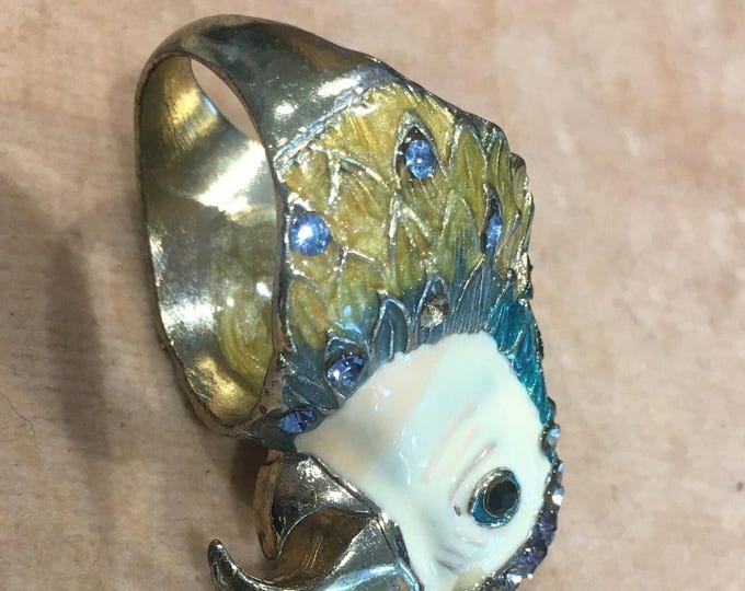 Cool Parrot Ring, Costume Bird Ring, Bird Jewellery, Fabulous Statement ...