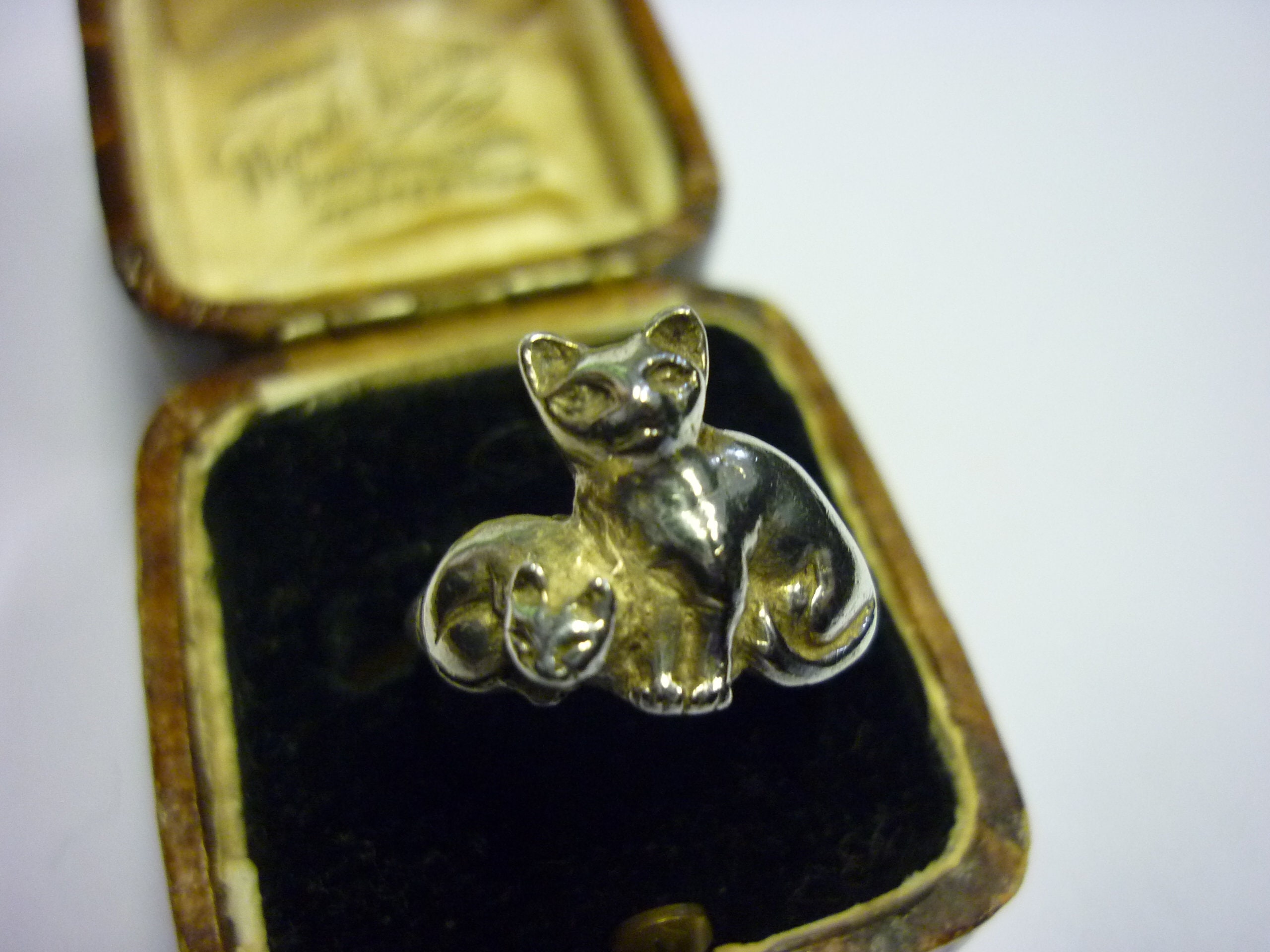 Vintage Cat Ring, Silver Cat ring, Cat Jewellery, Cat design ring ...