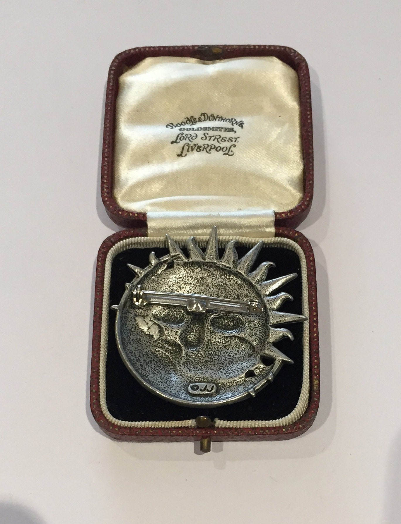 Vintage Sun and Moon Brooch, Silver Sun and Moon Sun Brooch, Moon ...