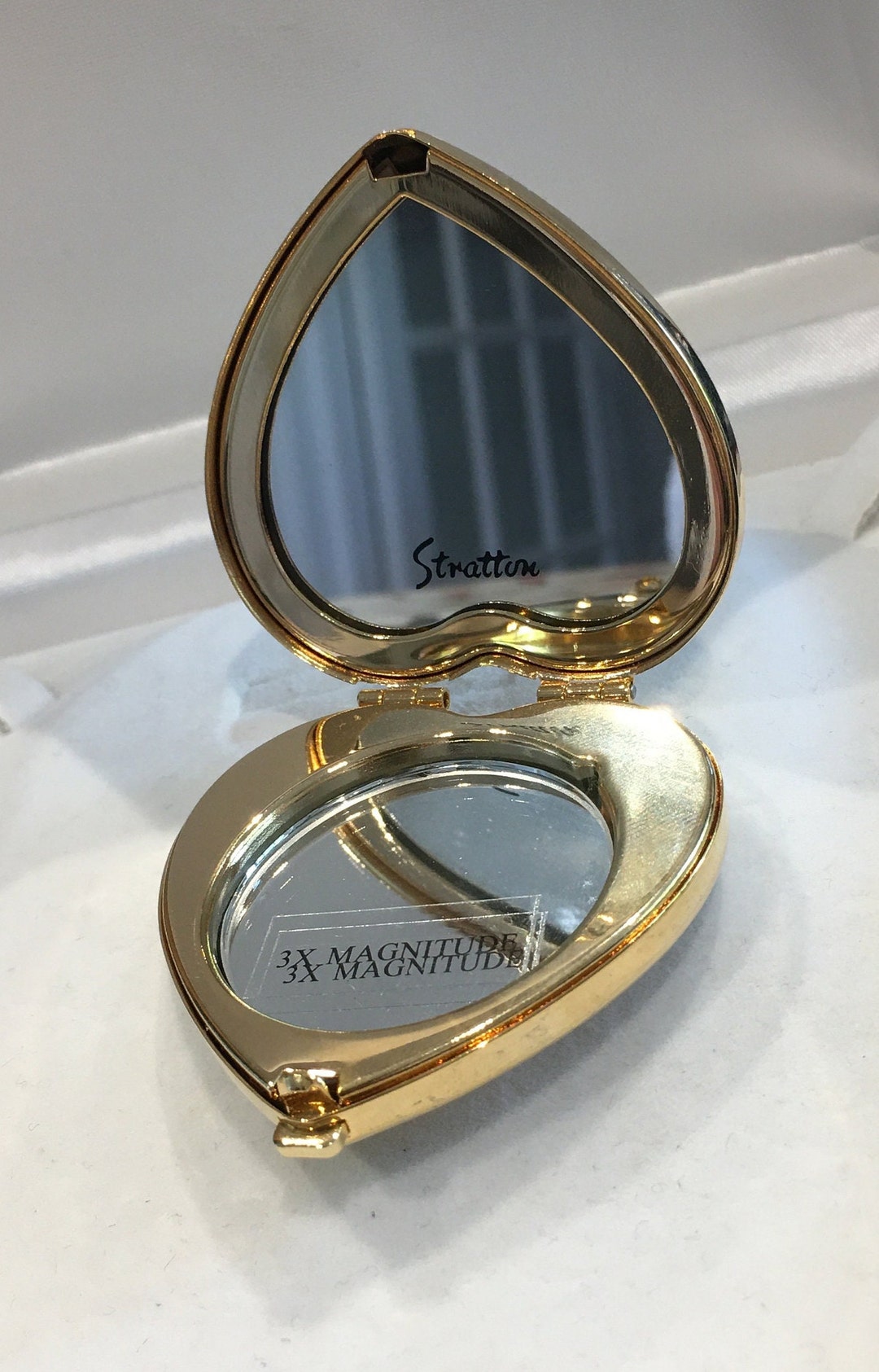 Vintage Compact, Heart Compact, Gold Compact, Rare Compact, Vintage ...