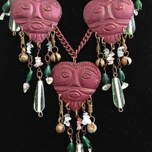 Vintage Face Necklace, Face Jewellery, Face Necklace, Divine Rare ...