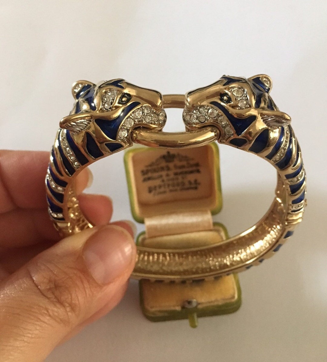 Vintage Panther Bracelet, Panther Bangle, Panther Head Bangle, Animal ...