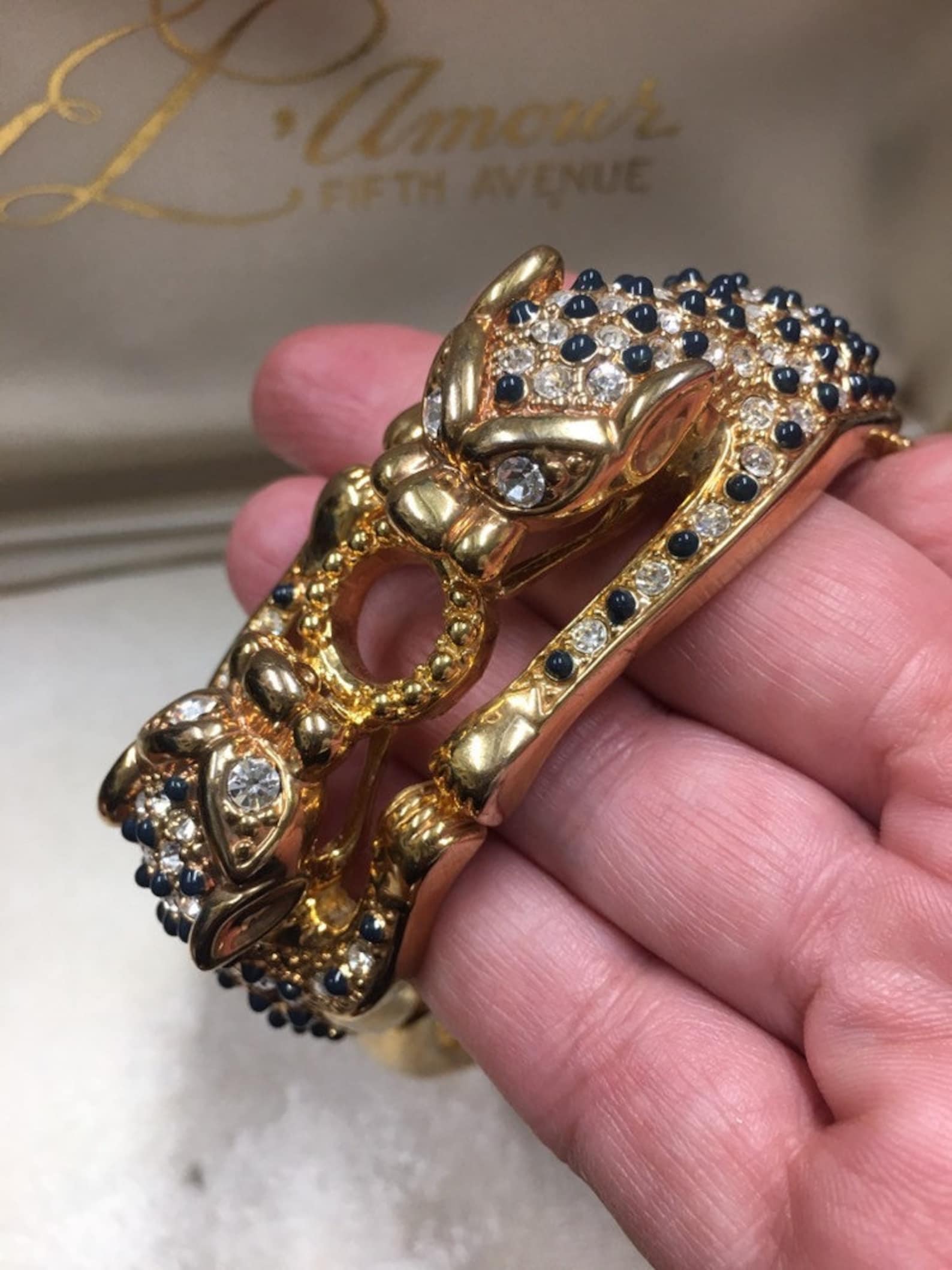 Vintage Panther Bracelet, Panther Bracelet, Panther Jewellery, Panther ...