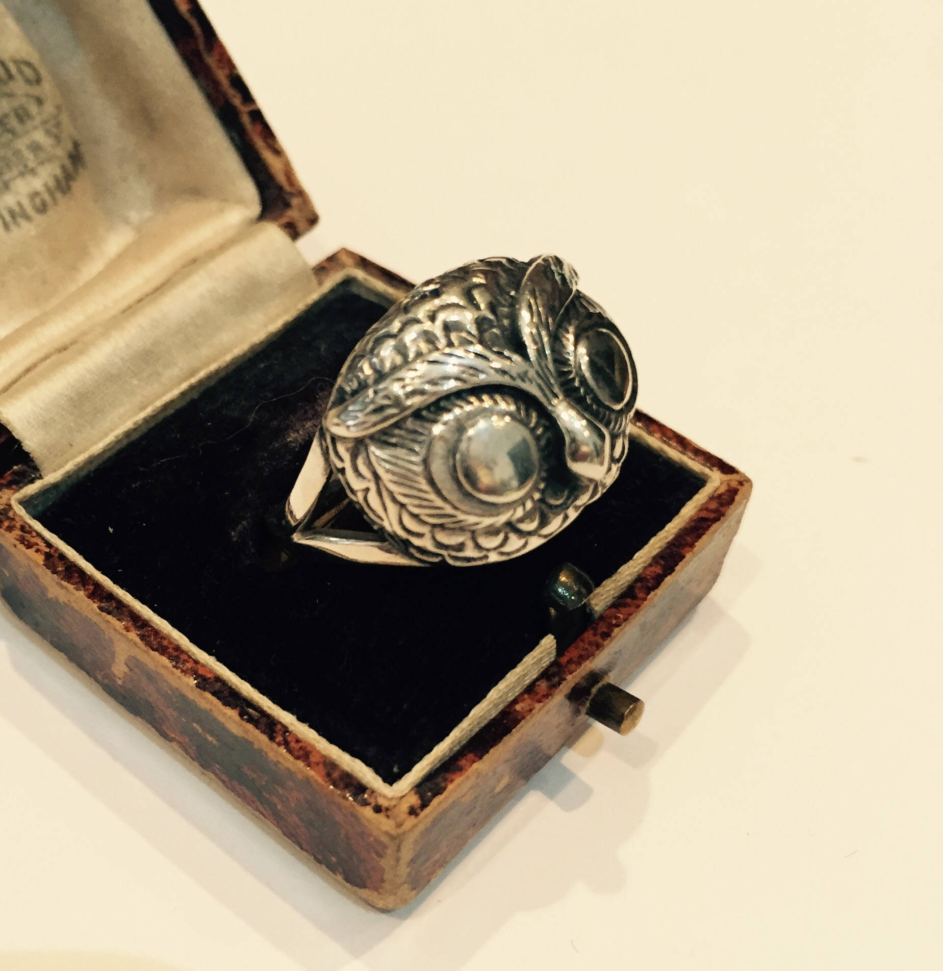 Silver Owl Ring, Vintage Silver Owl ring, Owl Jewellery, Owl design ...