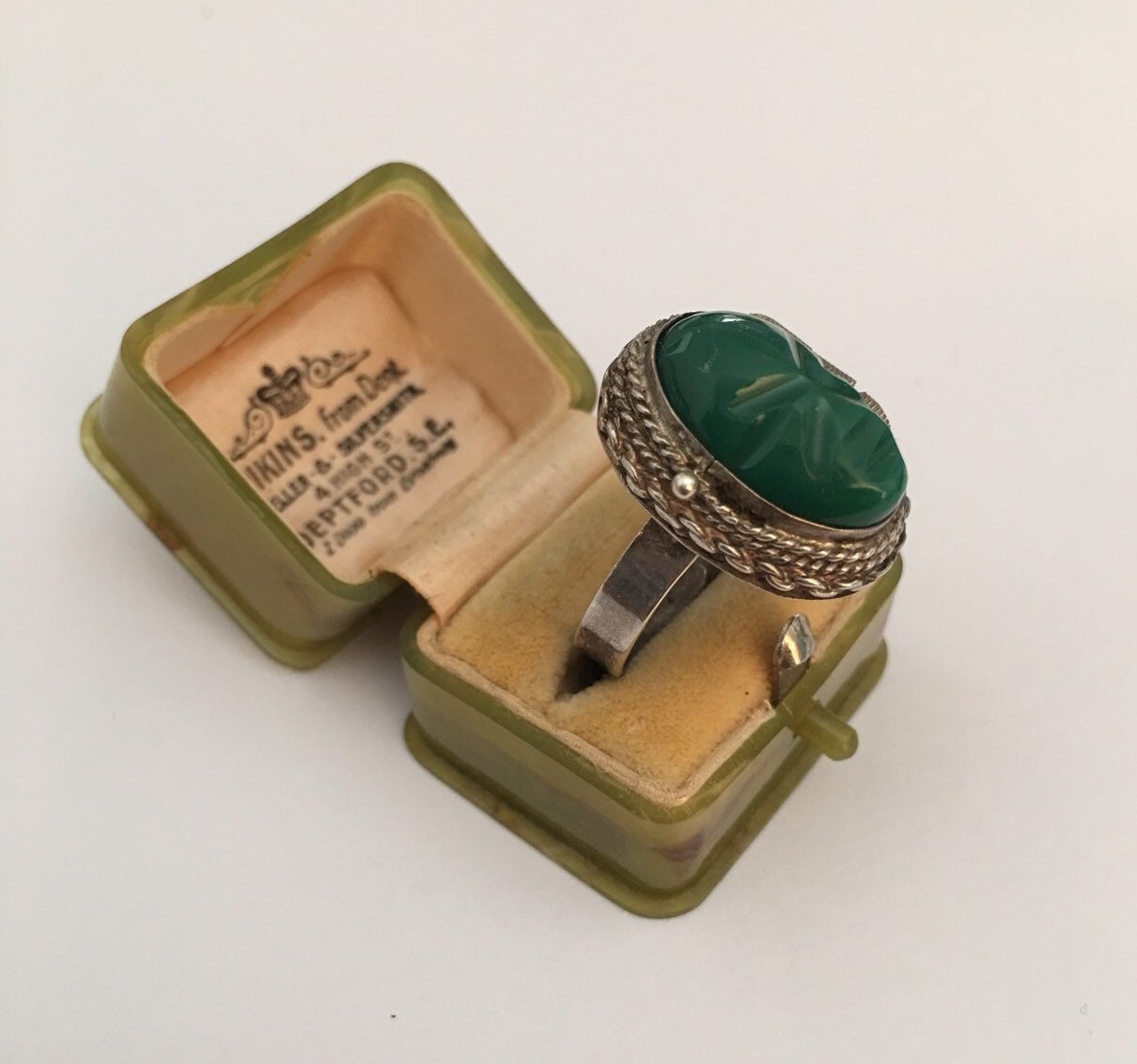 Vintage Poison Ring, Vintage Silver Poison ring, Carved Face Ring ...