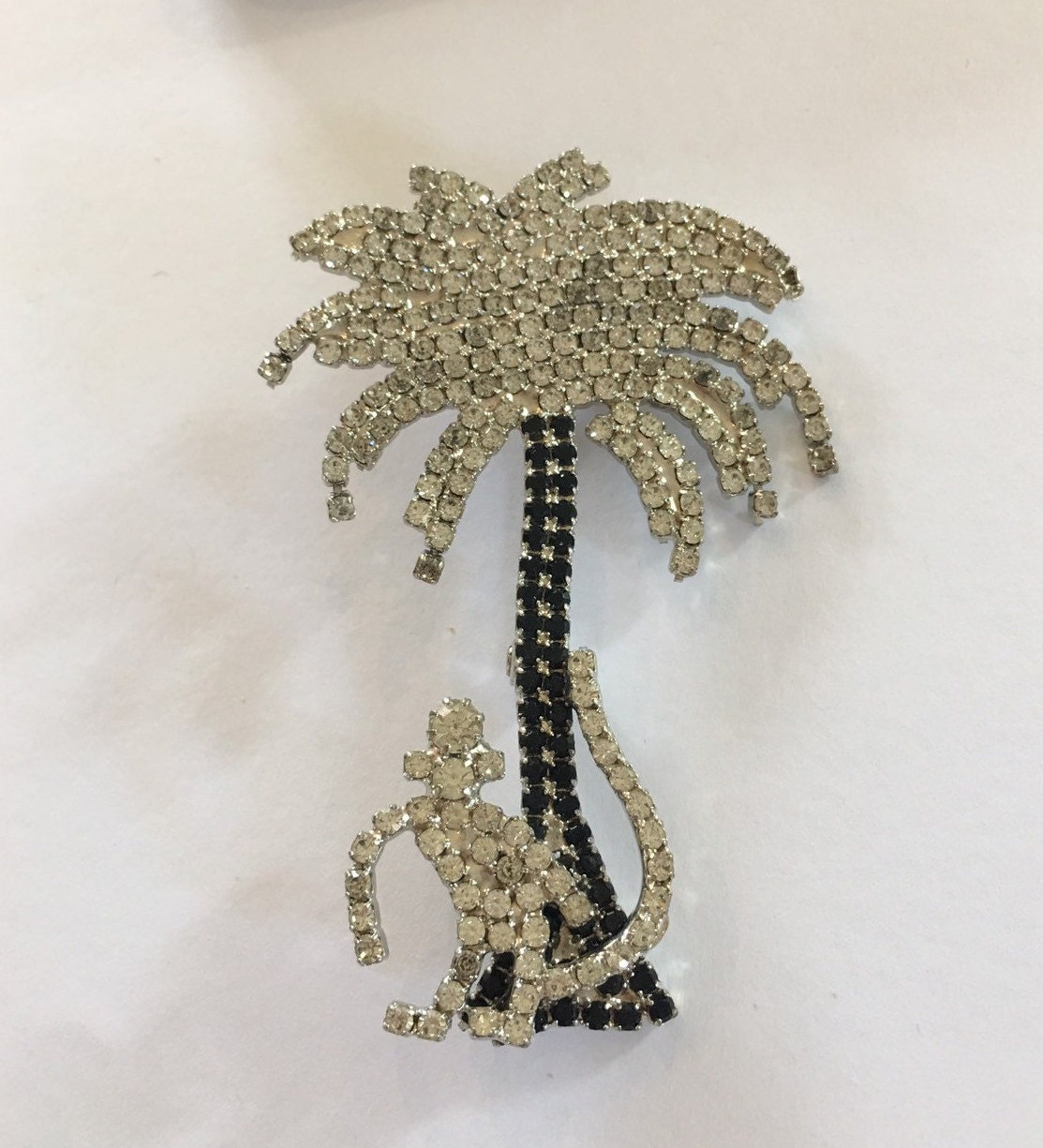 Vintage Monkey Brooch, Silver Monkey Brooch, Monkey pin, Monkey ...