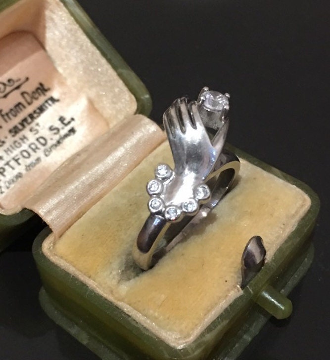 Vintage Hand Ring, Silver Hand Ring, Hand Ring, Hand Jewellery, Hand ...
