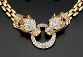 Vintage Attwood and Sawyer Panther necklace Statement Panther Necklace Panther Jewellery rare