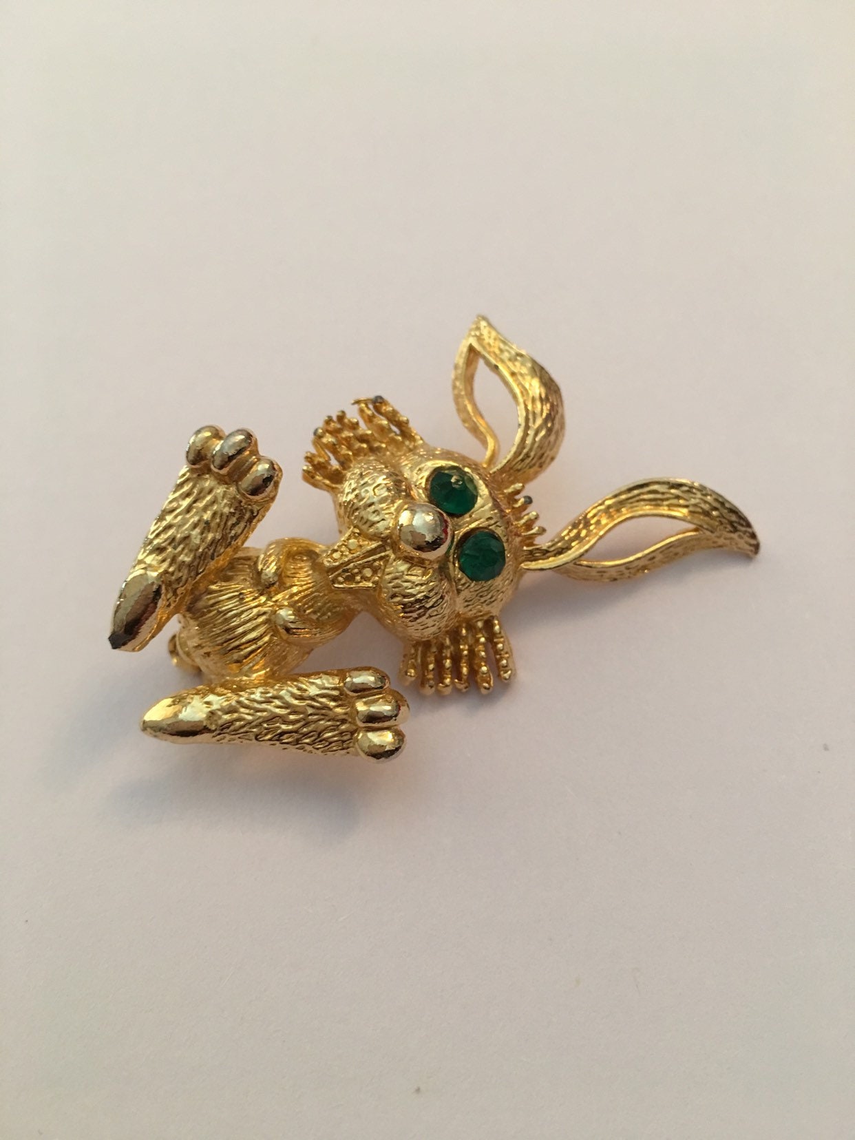Vintage Rabbit brooch, Gold Rabbit Brooch, Easter Pin,Rabbit pin ...