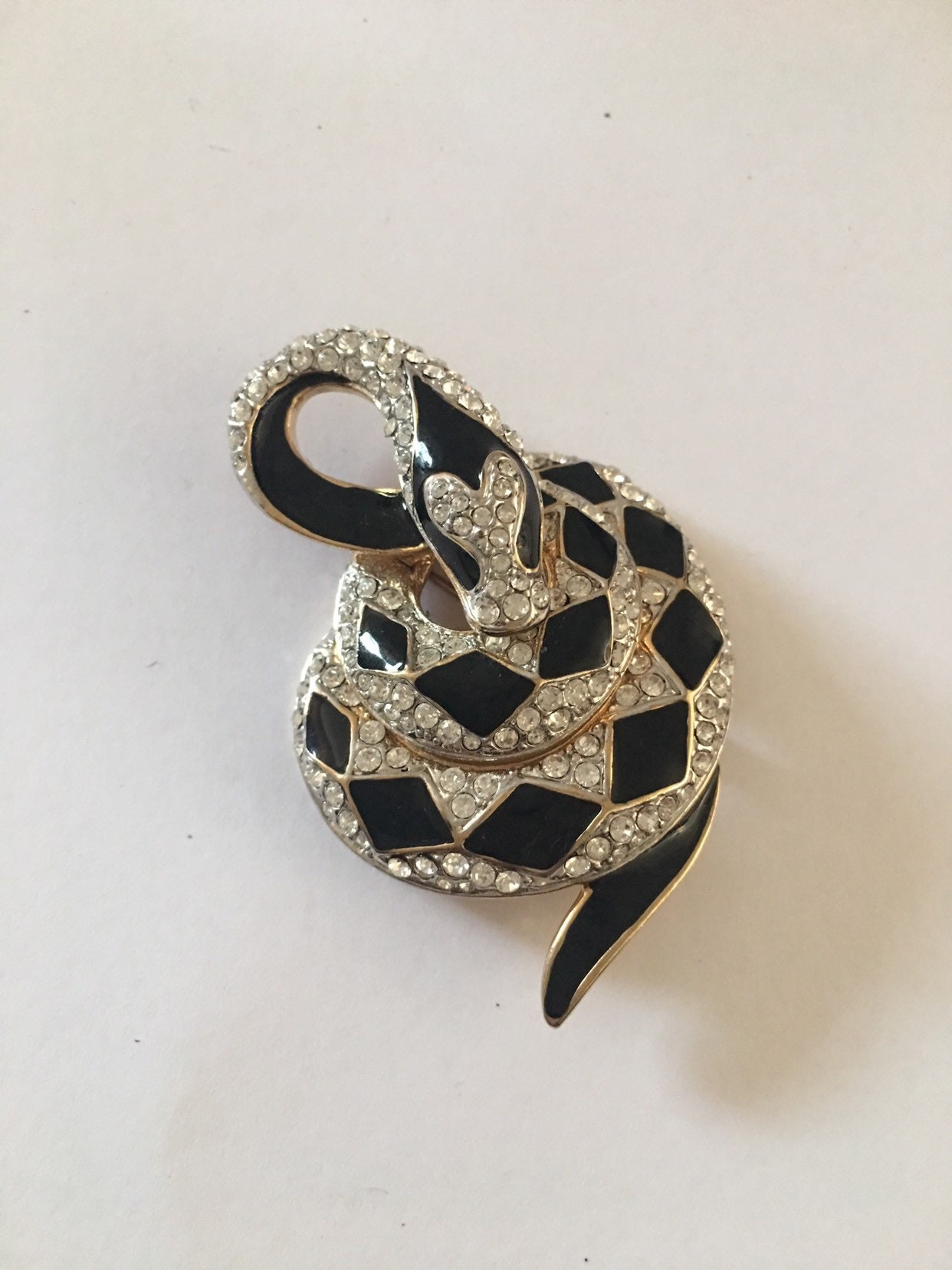 Vintage Snake Brooch, Snake Brooch, Snake jewellery, Snake Pin, Divine ...