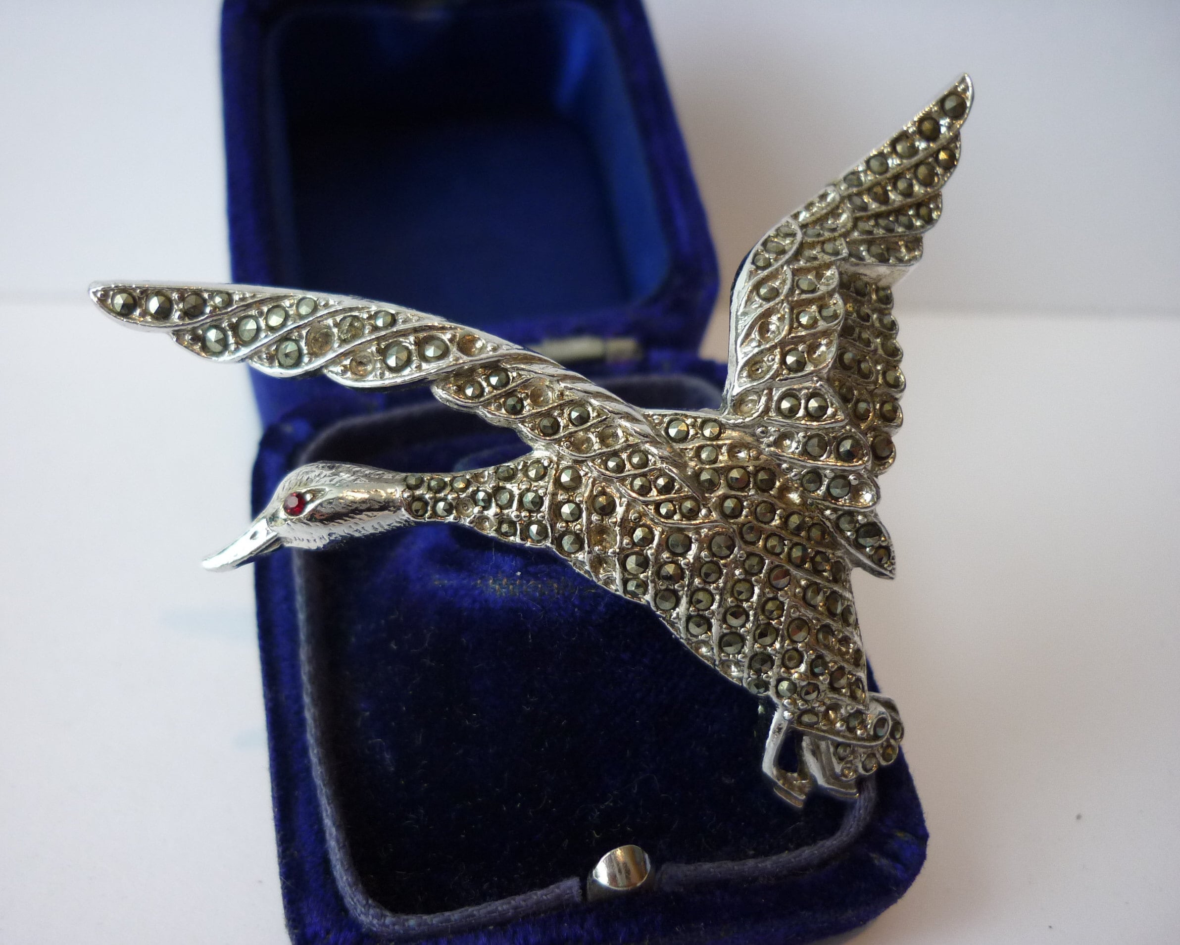 Vintage Bird Brooch, Marcasite bird brooch, Vintage Bird brooch, bird ...