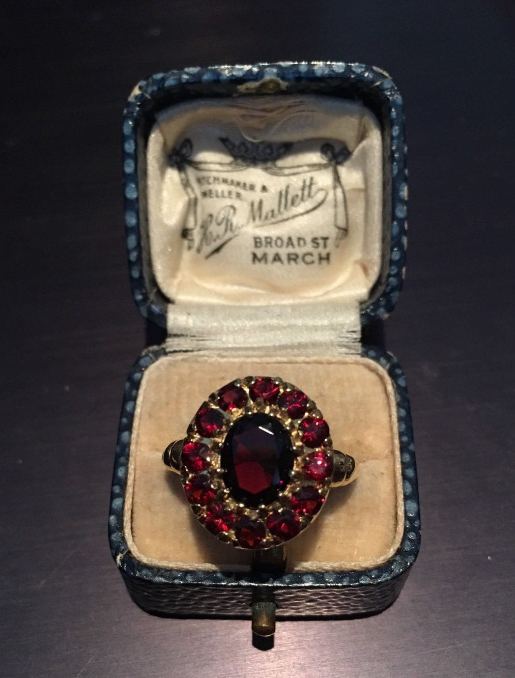 Vintage Garnet Ring, Vintage Garnet Gold ring, Silver Gilt Ring ...