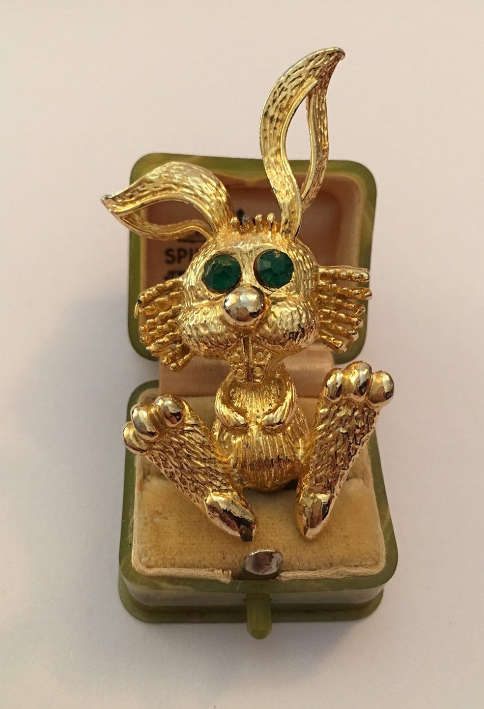 Vintage Rabbit brooch, Gold Rabbit Brooch, Easter Pin,Rabbit pin ...