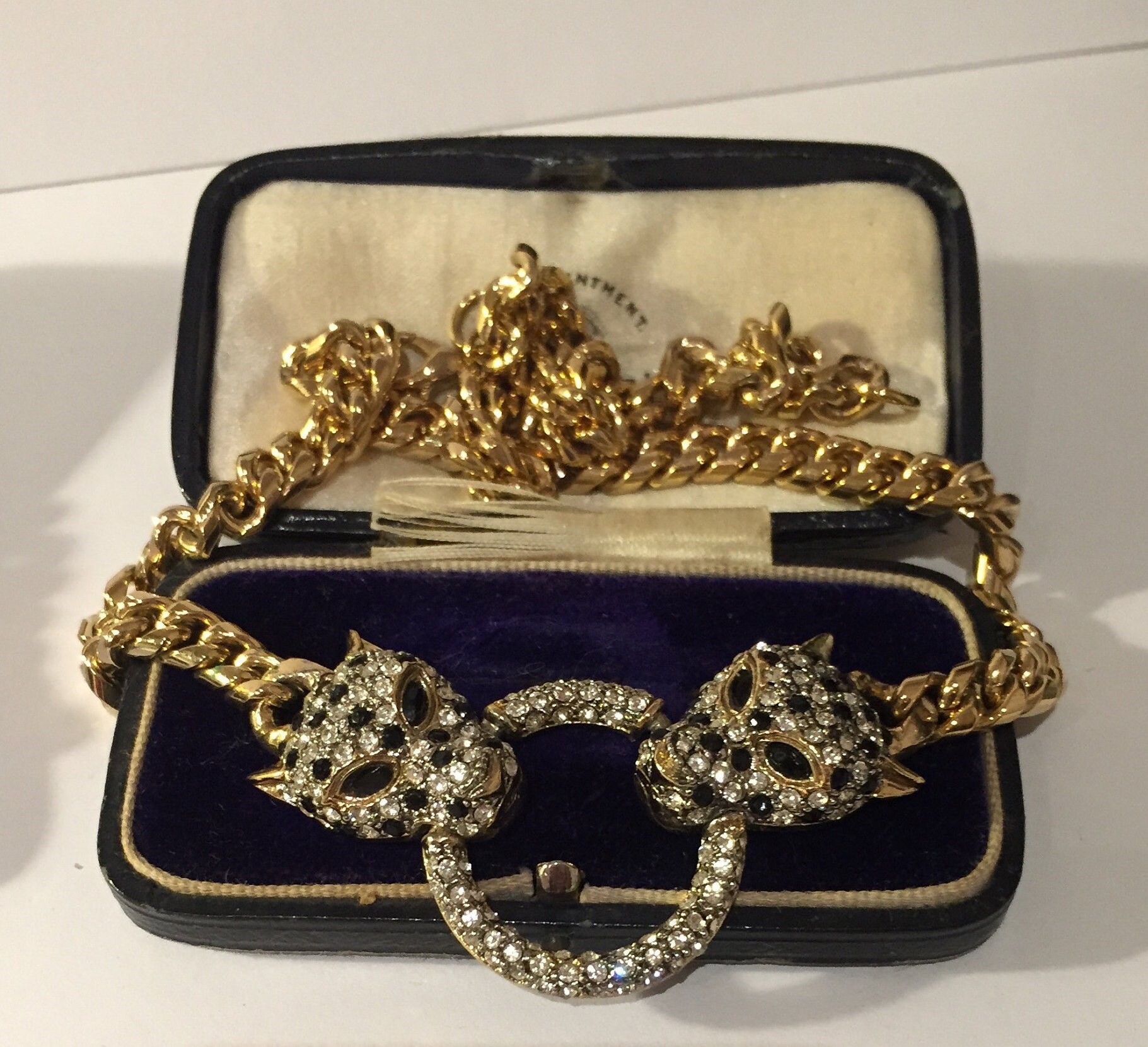 Reserved for Jill Vintage Panther Set, Panther Necklace, Vintage ...