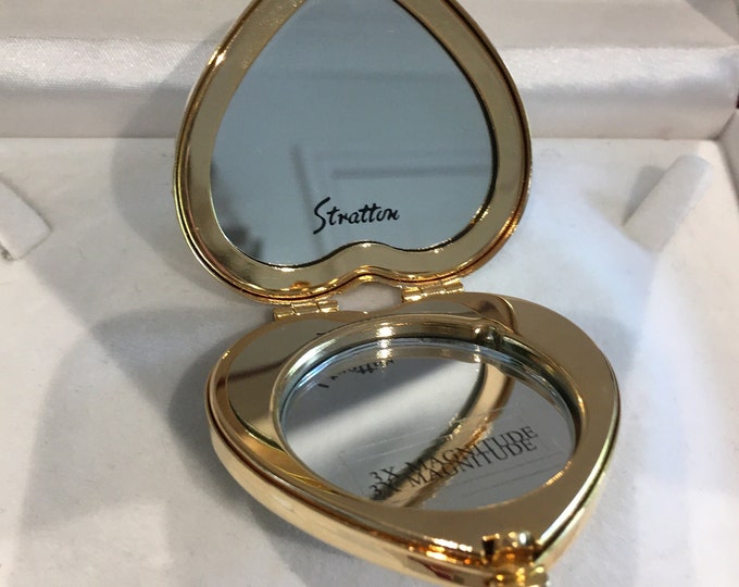 Vintage Compact, Heart Compact, Gold Compact, Rare Compact, Vintage ...