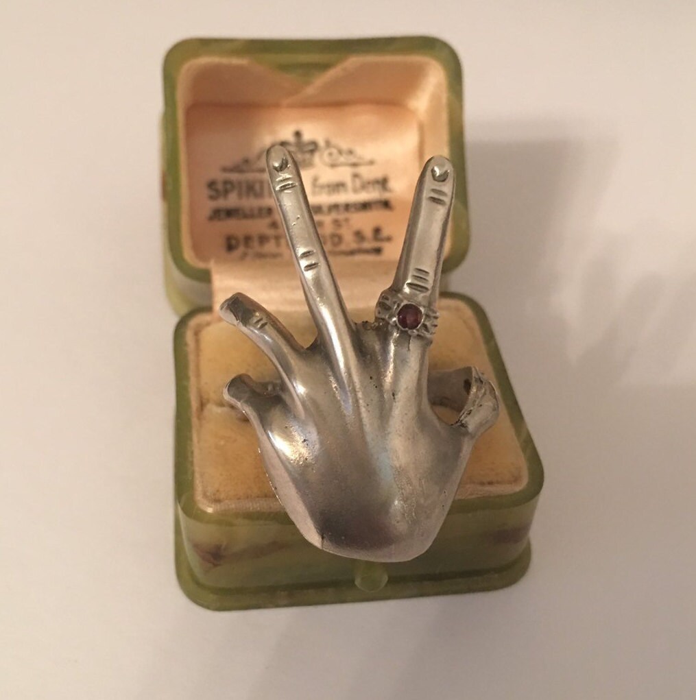 Vintage Hand Ring, Silver Hand Ring, Hand Ring, Hand Jewellery, Hand ...