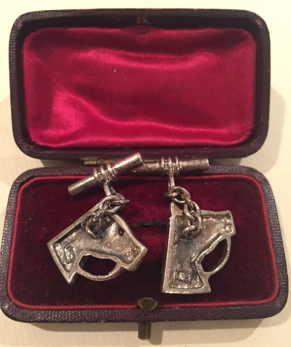 Vintage Horse Cufflinks, Horse Cufllinks, Horse Head Cufflinks, Silver ...