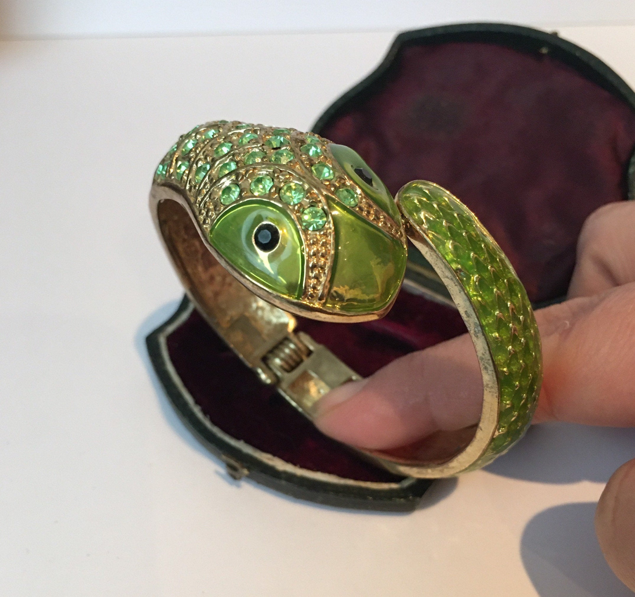 Vintage Snake Bracelet, Costume Snake Bracelet, Snake Bangle, Snake ...